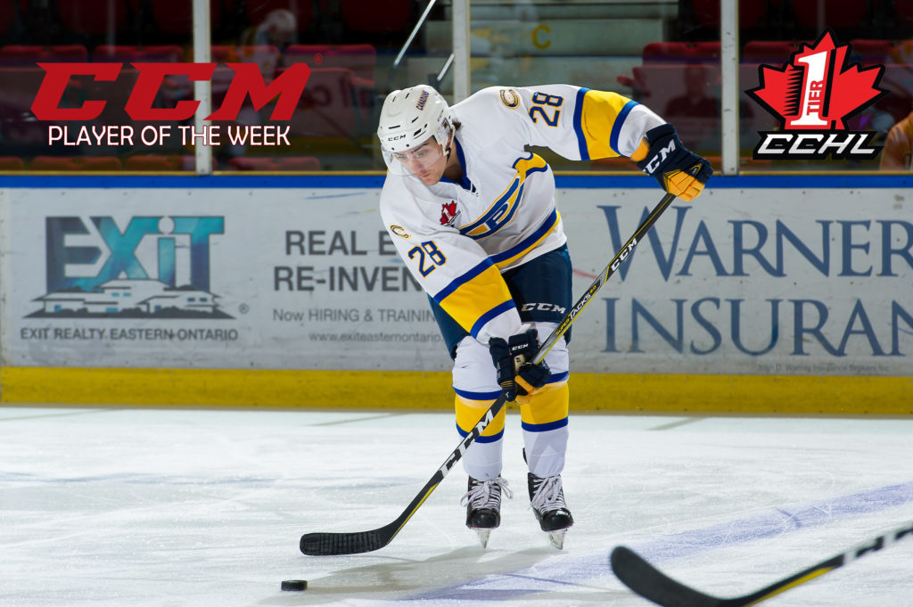 Travis Broughman named Week 23 CCM Player of the Week | CCHL- Central ...