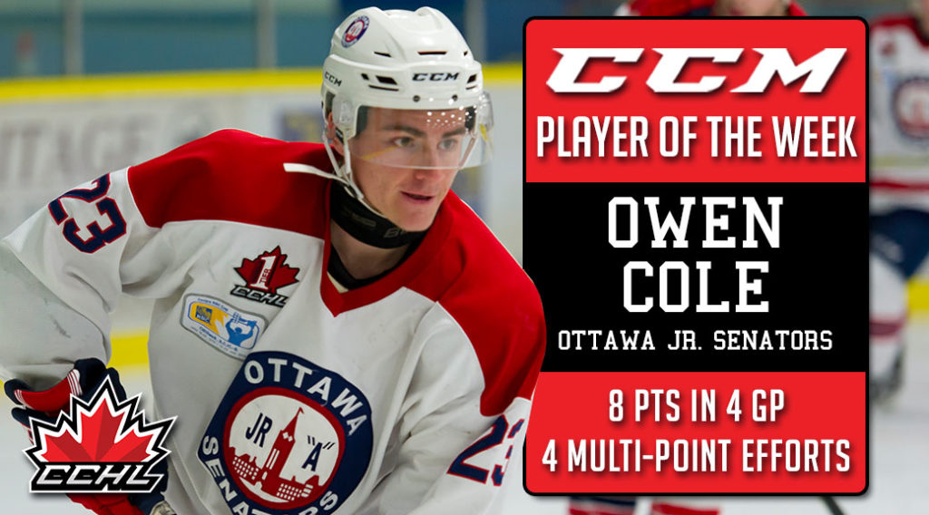 CCM Week 19 Player of the Week | Owen Cole | CCHL- Central Canada ...