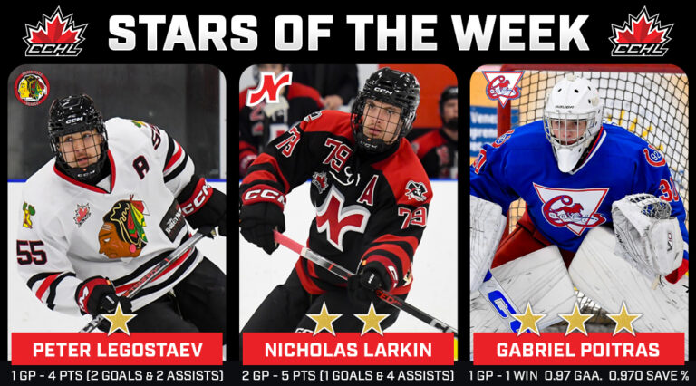3 Stars of the Week | CCHL- Central Canada Hockey League